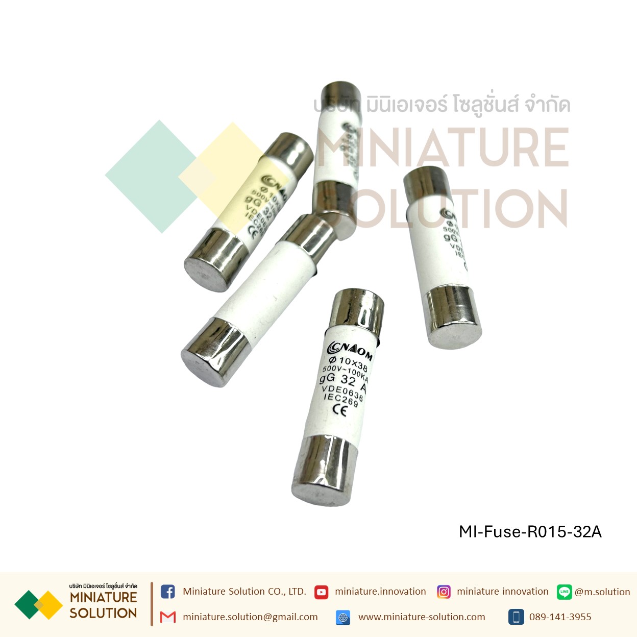 ลูกฟิวส์ 10x38 ฟิวส์เซรามิค R015 สำหรับฐานฟิวส์ RT18 แอมป์ 2A 4A 6A 10A 16A 20A 32A รุ่นอย่างดี ...