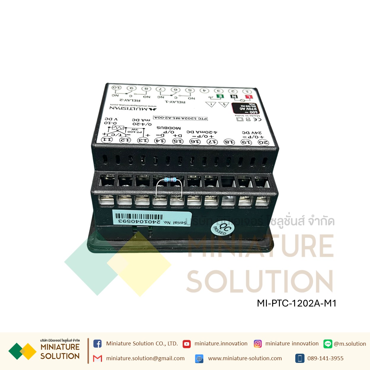 Multispan Universal Input Pid Controller With Analog Output Andmodbus