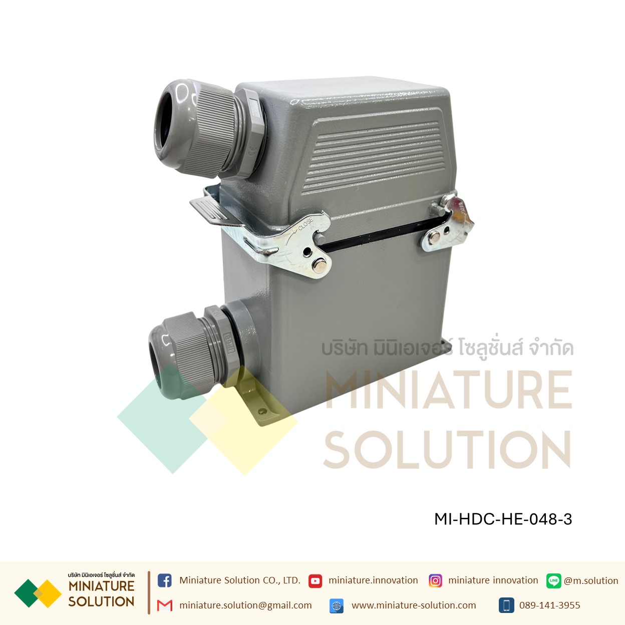 ปลั๊กเชื่อมต่อใช้สำหรับงานหนัก Heavy Duty Connectors Power แบบขันสกรู16A 500V HDC-HE-4/6/10/16 ...